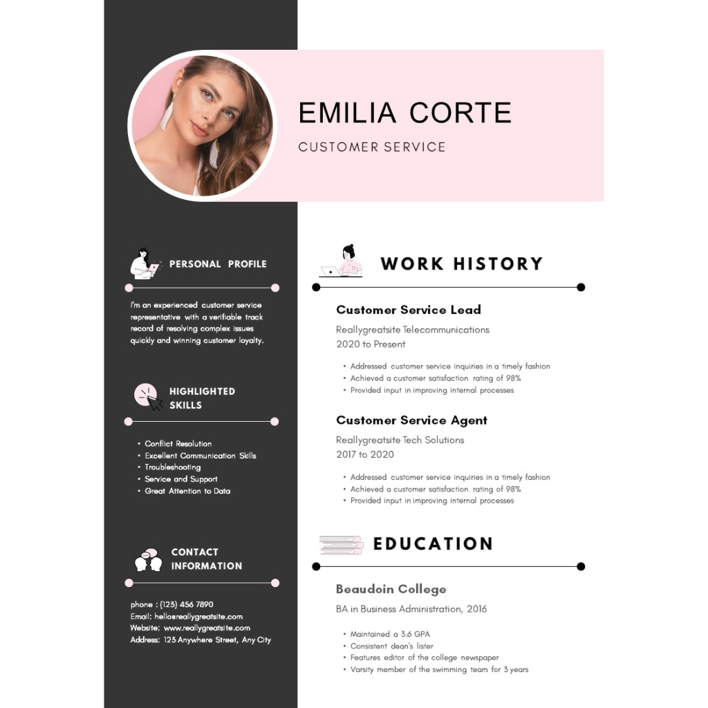 [ENGLISH & B. MELAYU - EDITABLE] Resume Template Customer Service ...