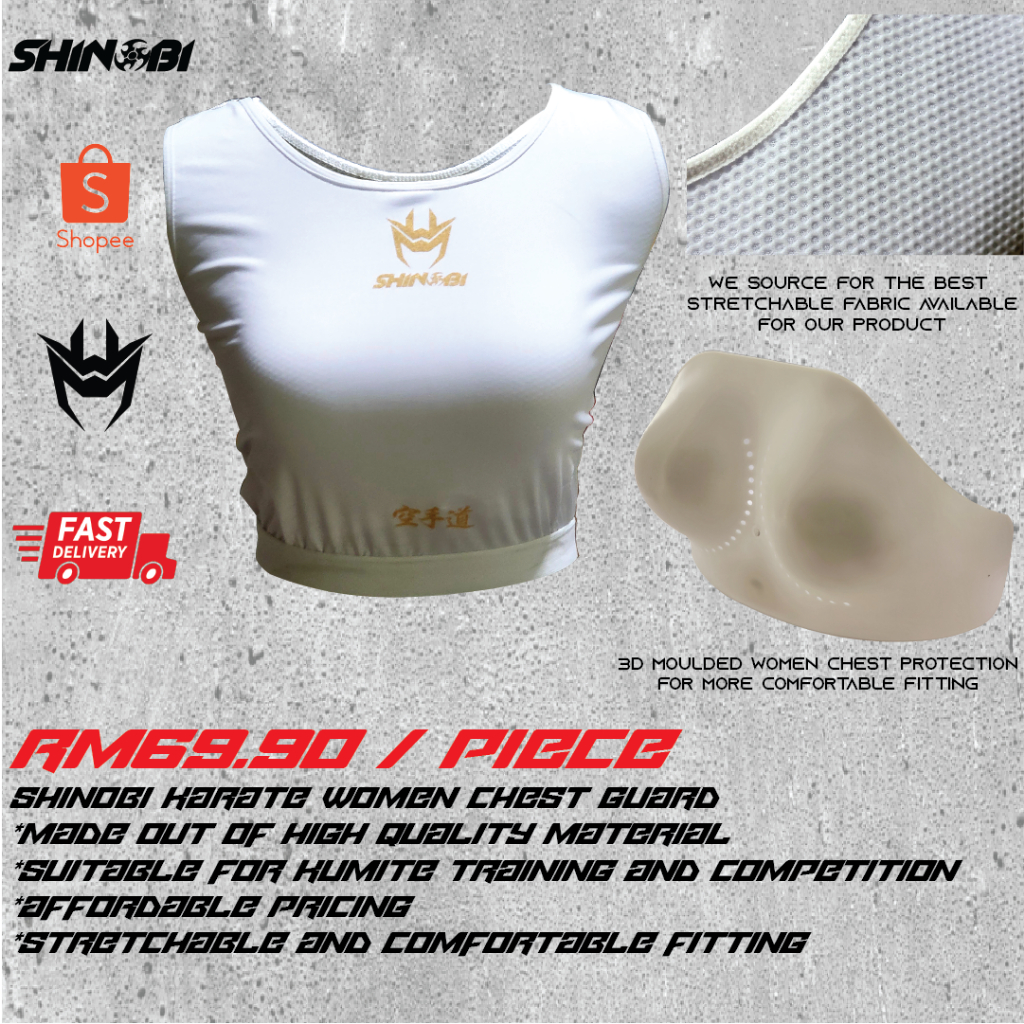 SHINOBI KARATE WOMEN KUMITE CHEST GUARD FOR KARATE BOXING KICKBOXING ...