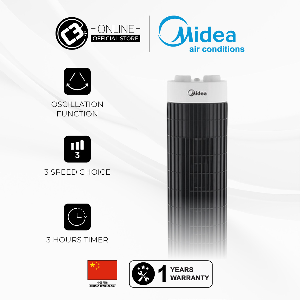 Midea Tower Fan (MTF-101K) | Shopee Malaysia