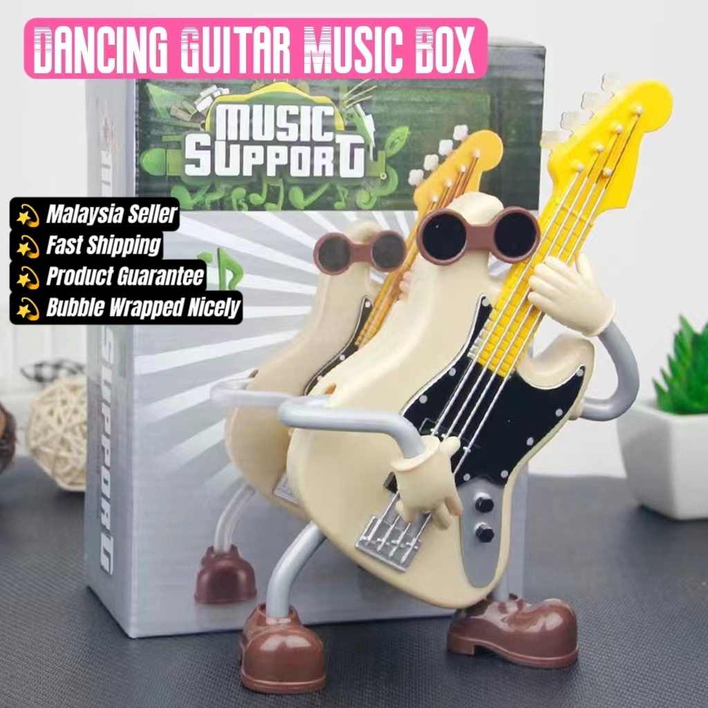 Elegant Dancing Guitar Music Box Ornament Kotak Muzik Gitar Menari ...