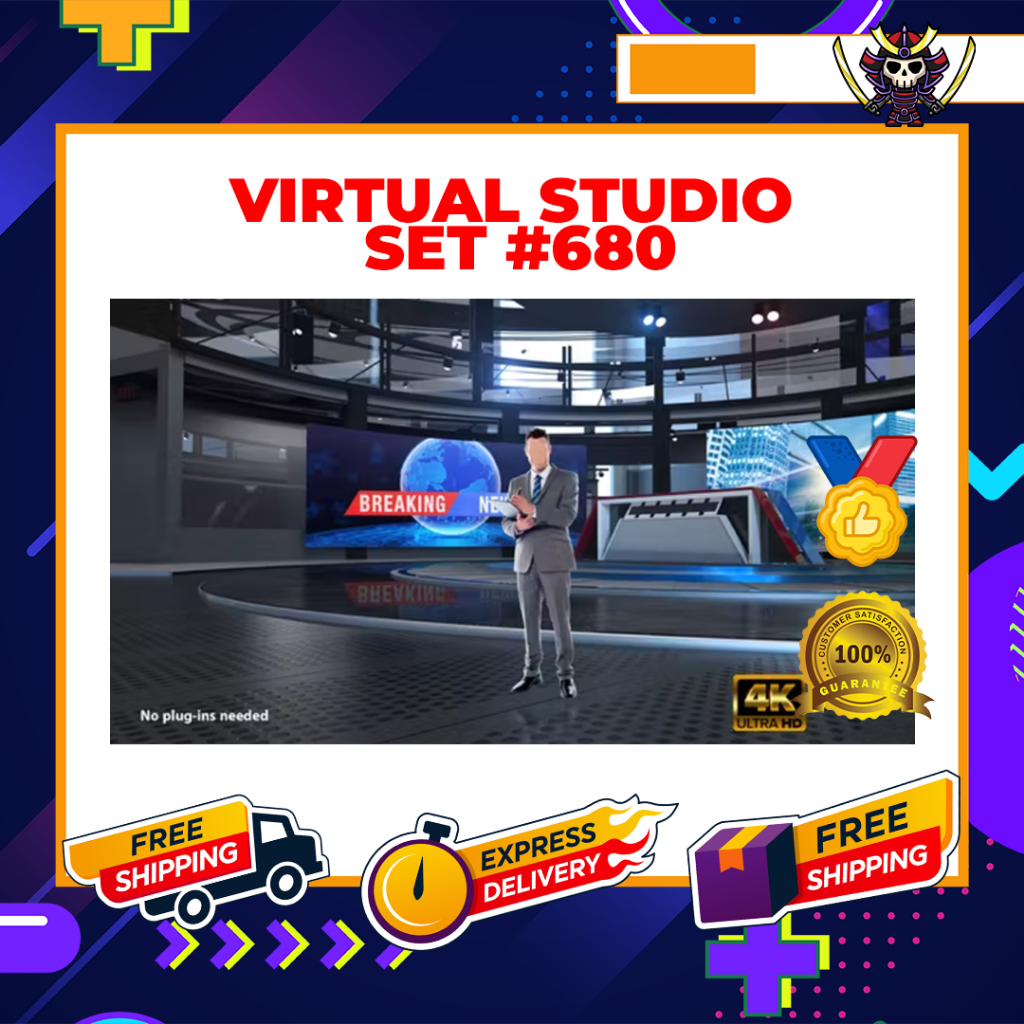 vMix - Virtual Studio Set #680 | Broadcast | Virtual Set | Studio Set ...