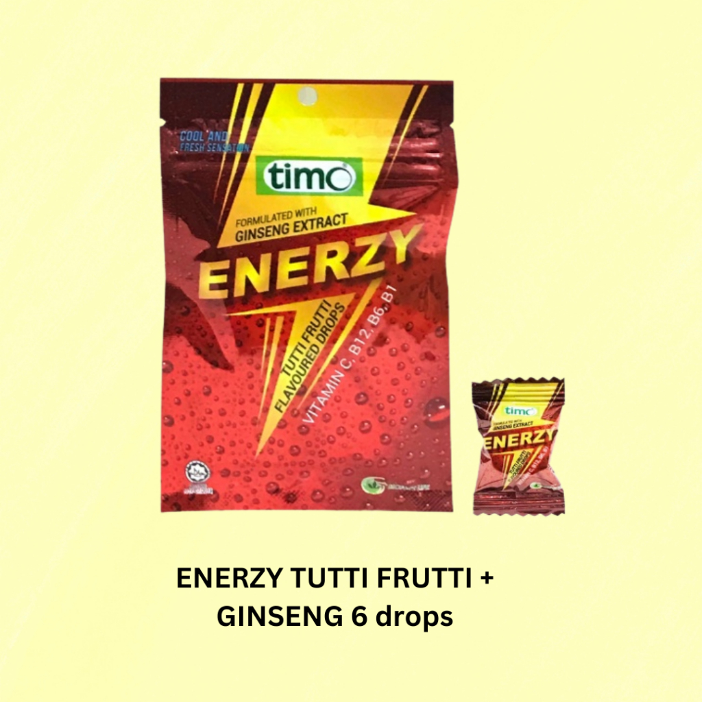 TIMO Enerzy Tutti Frutti Flavored 6 drops (EXP: 03/2023) (GINSENG ...