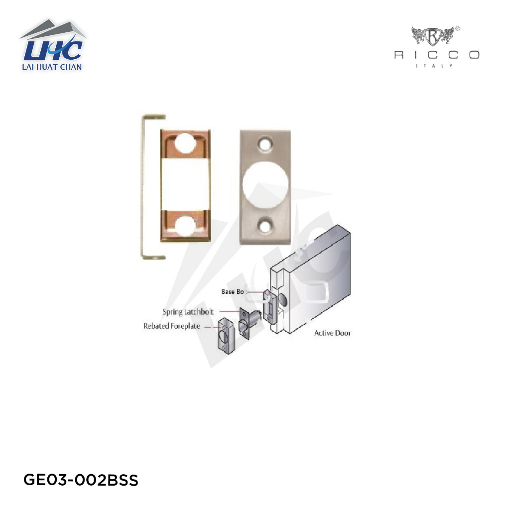 GE03-002BSS RICCO Latch Bolt Rebated Part Stainless Steel | Shopee Malaysia
