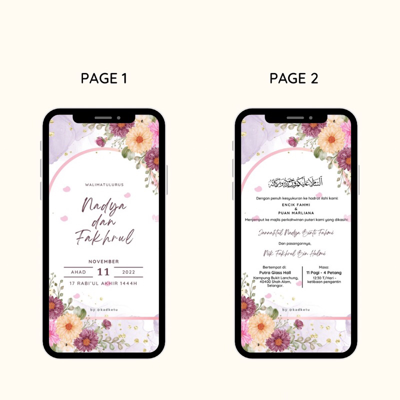 Digital Wedding Invitation Card / Kad Jemputan Kahwin | Shopee Malaysia