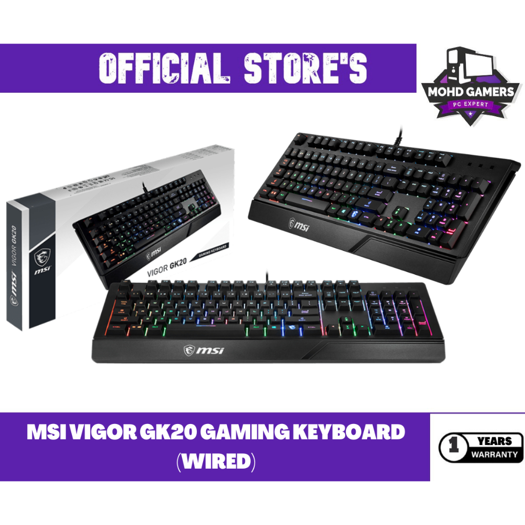 MSI VIGOR GK20 GAMING KEYBOARD (WIRED) | Shopee Malaysia