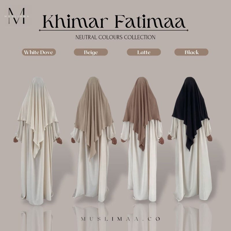 MUSLIMAA Khimar FATIMAA Umrah 1Layer Ironless Tudung Labuh Bidang 60 ...