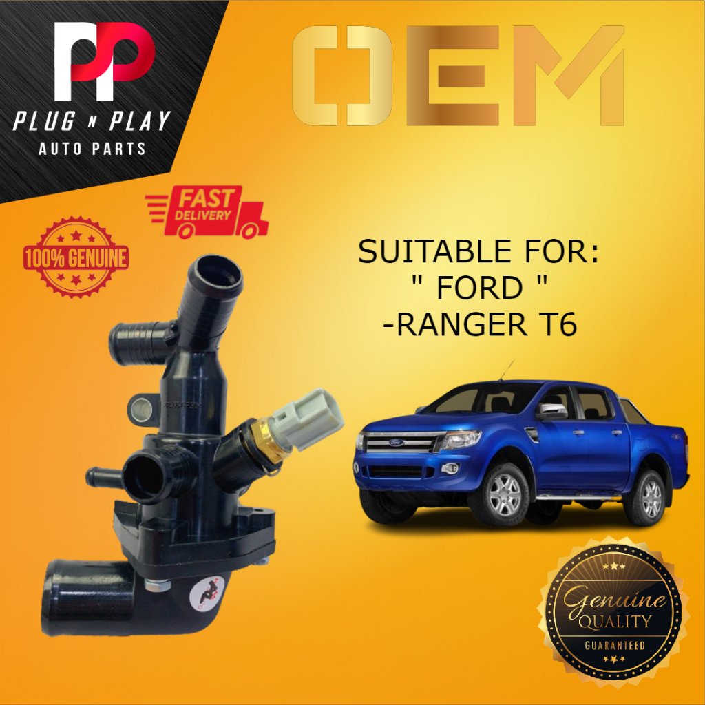 FORD RANGER T6 100% QUALITY PRODUCT THERMOSTAT HOUSING WITH SWITCH | Shopee Malaysia