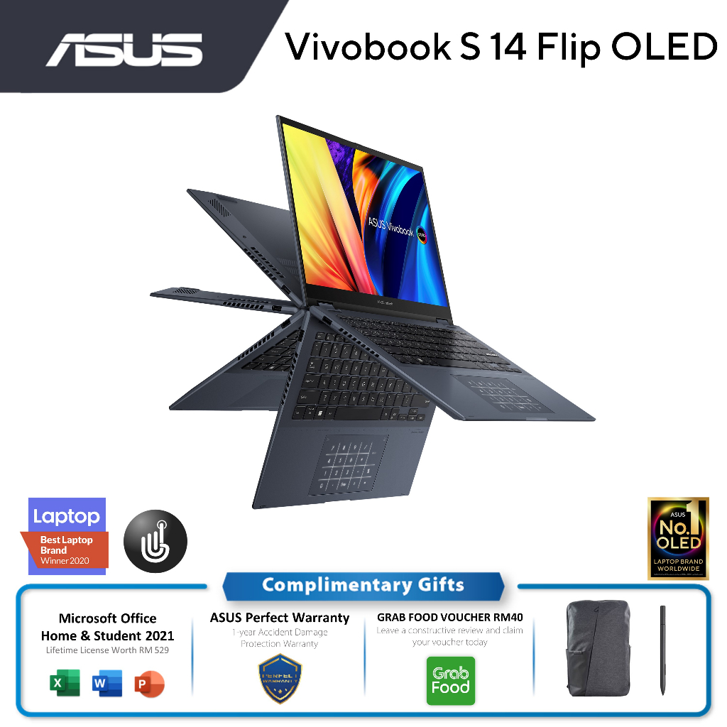 ASUS Vivobook S 14 OLED Flip (TP3402) Price in Malaysia & Specs ...