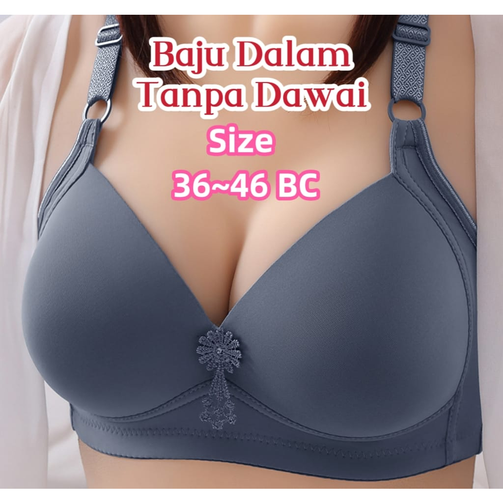 mybra Baju Dalam Tanpa Dawai Full Cup Bra Cup BC Bra Wireless Kutung Bra Murah BH | Shopee Malaysia