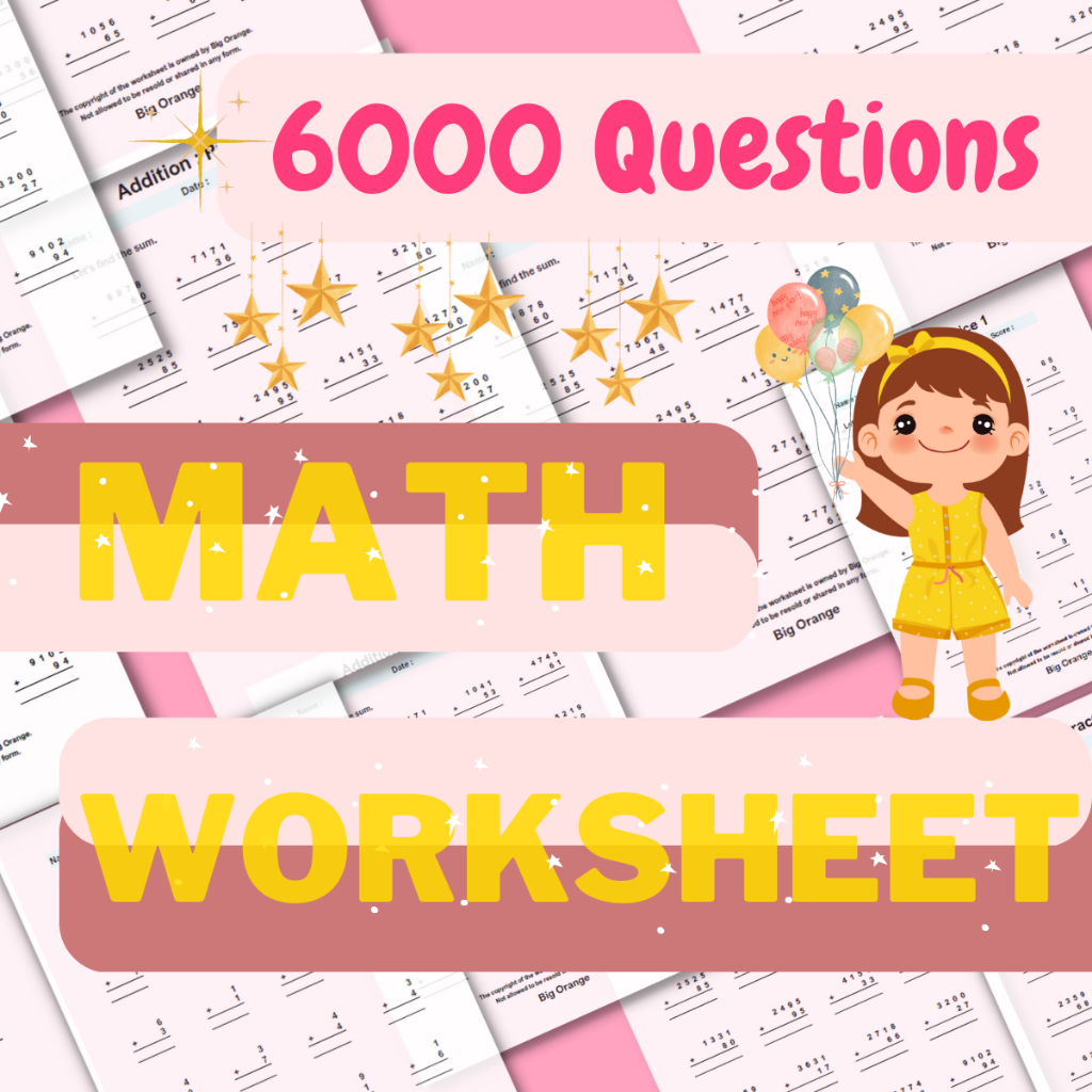 Printable Mathematics Worksheets - 6000 Questions, Addition ...