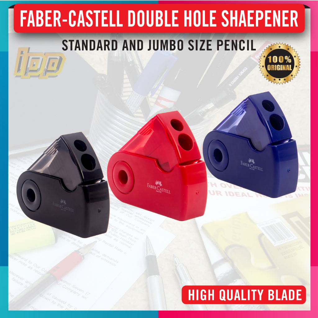 Faber-Castell Double-Hole Pencil Sharpener / Standard and Jumbo Pencil ...