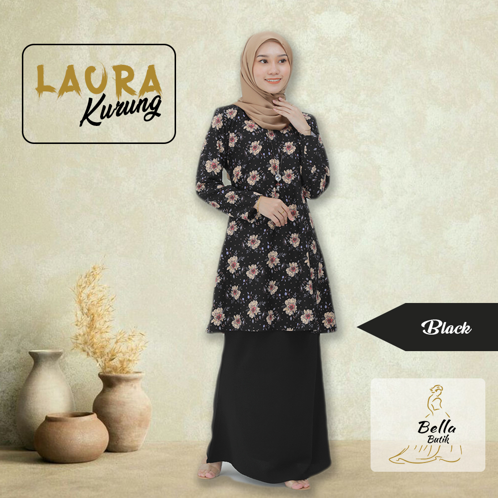 🍃Baju Kurung Moden Design Laura Baju Raya 2023🍃 | Shopee Malaysia