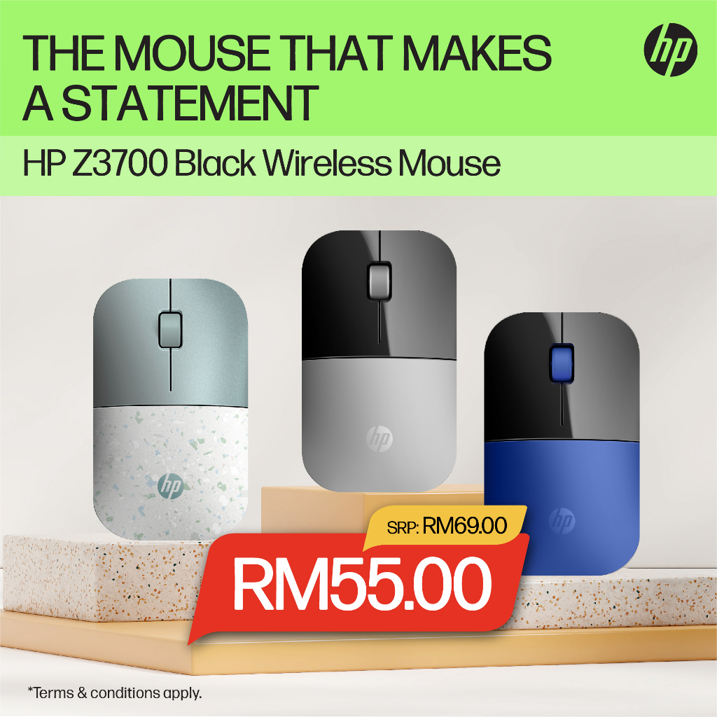 HP Z3700 Wireless Mouse (Lumiere Blue / Tranquil Pink / Black) | Shopee ...