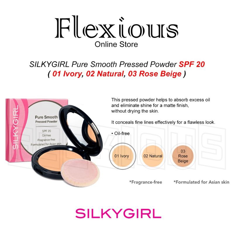 SILKY GIRL PURE SMOOTH PRESSED POWDER ORIGINAL | Shopee Malaysia
