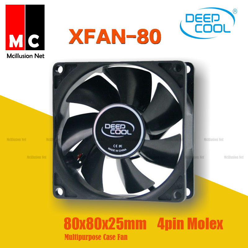 DeepCool 80mm 8cm XFAN-80 12V 4pin Molex Fan | Shopee Malaysia