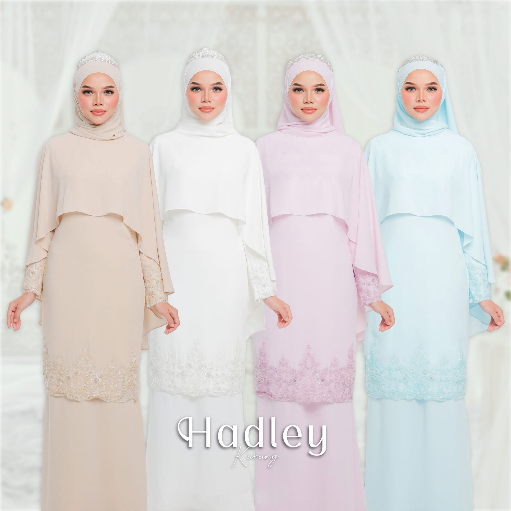 HADLEY KURUNG / BAJU KURUNG MODEN WITH CHIFFON WATERFALL CAPE / BAJU ...