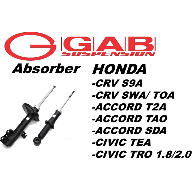 Original GAB Absorber HONDA CRV TOA (07-11)/ S9A/ SWA/ CIVIC TEA/ TRO ...