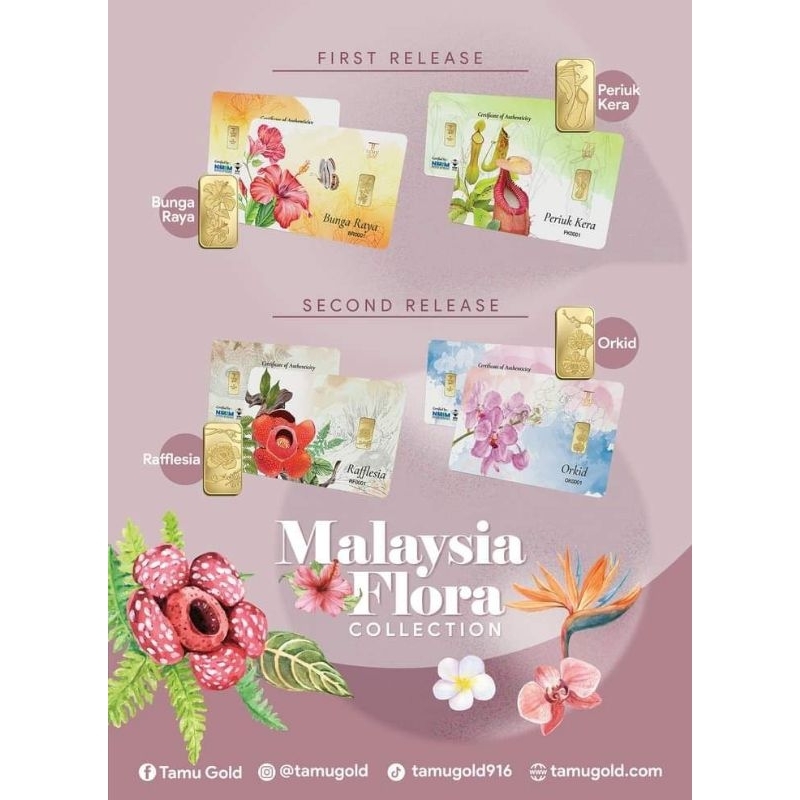 GOLD BAR MALAYSIA FLORA | Shopee Malaysia