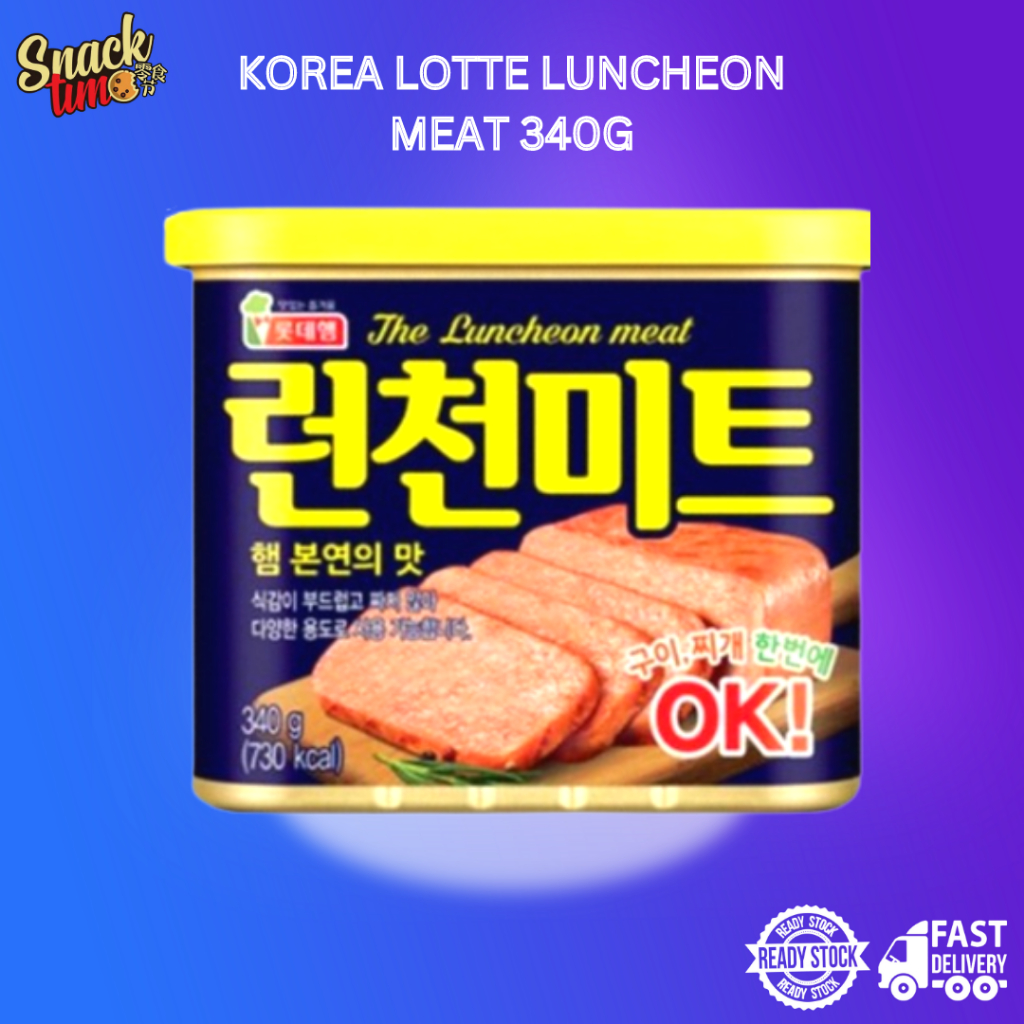 KOREA LOTTE LUNCHEON MEAT 韩国乐天午餐肉 - 340G | Shopee Malaysia
