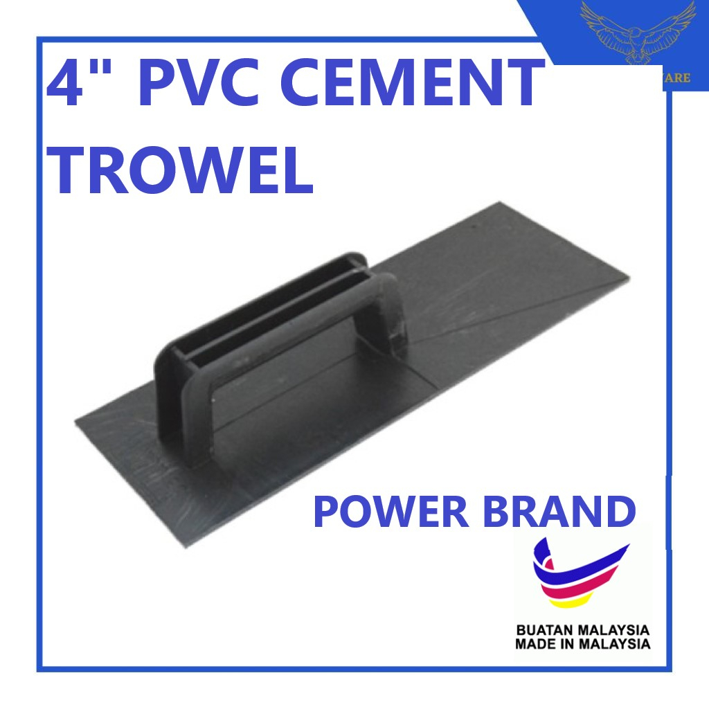 High Quality POWER 4" PVC Cement Plastering Trowel Plaster Ketam Hitam ...