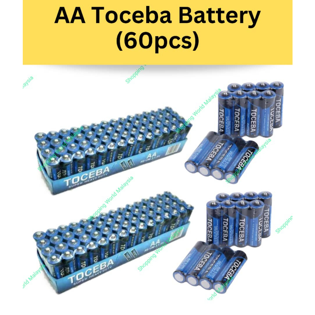 TOCEBA Battery Battery AA (60pcs) | Shopee Malaysia