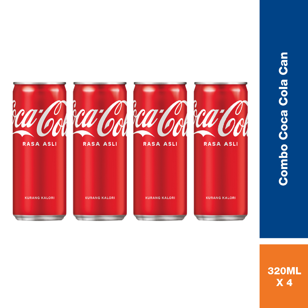 Coca Cola Can Rasa Asli (320ml X 4 Can) | Shopee Malaysia
