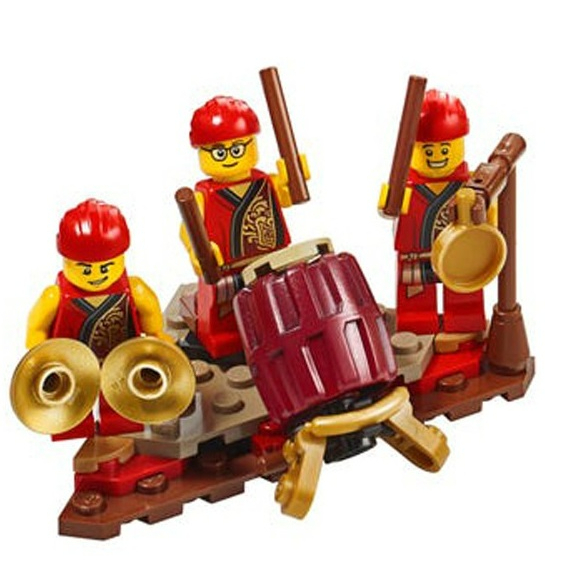 Lego CNY Chinese New Year 80104 Drum Stage and Drummers Minifigure ...