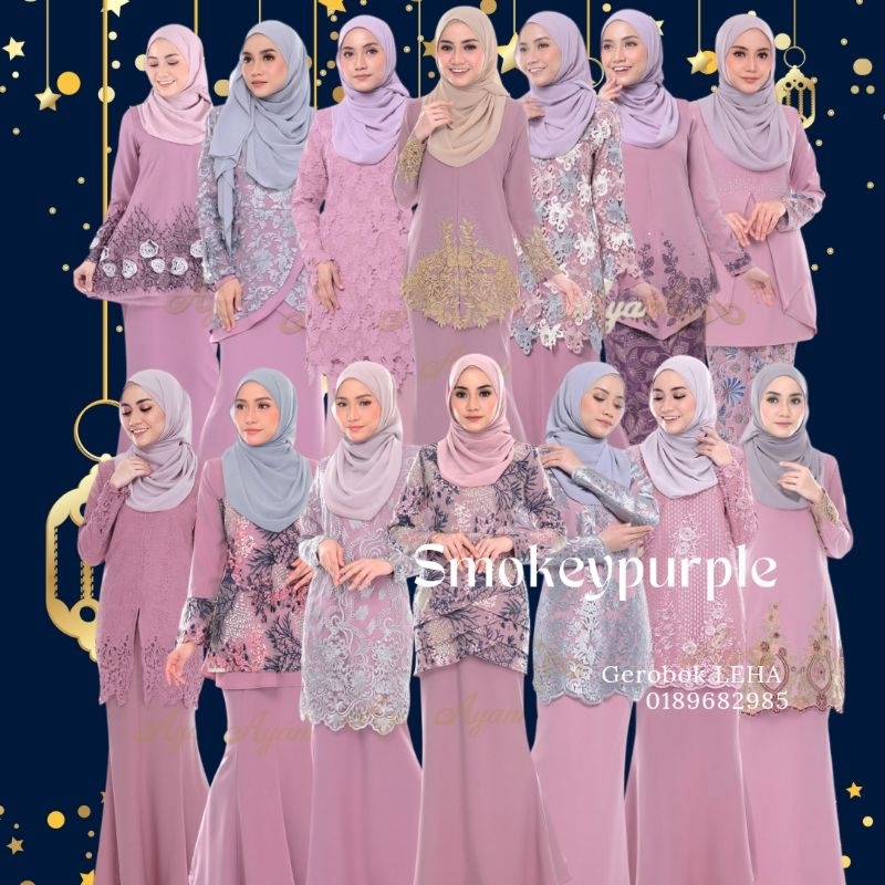SMOKEY PURPLE PLUS SIZE KURUNG / READY STOCK / BAJU RAYA / BAJU KEBAYA ...