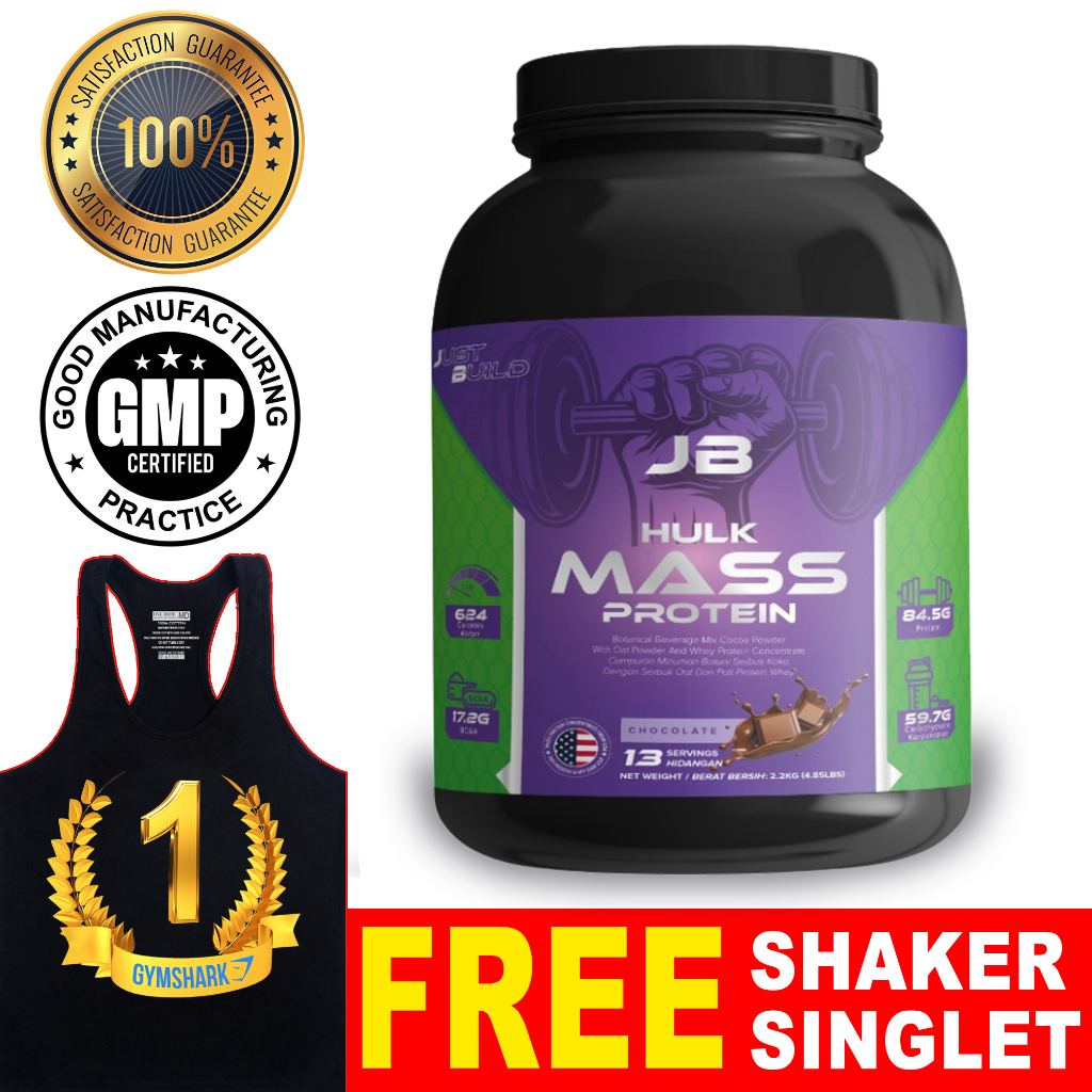 Hulk Mass Protein 5lbs - JustBuild For Building Muscle Mass, Body Size ...