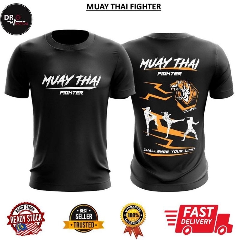 TACTICAL BAJU MILITARY SILKSCREEN MUAY THAI FIGHTER READY STOCK ...