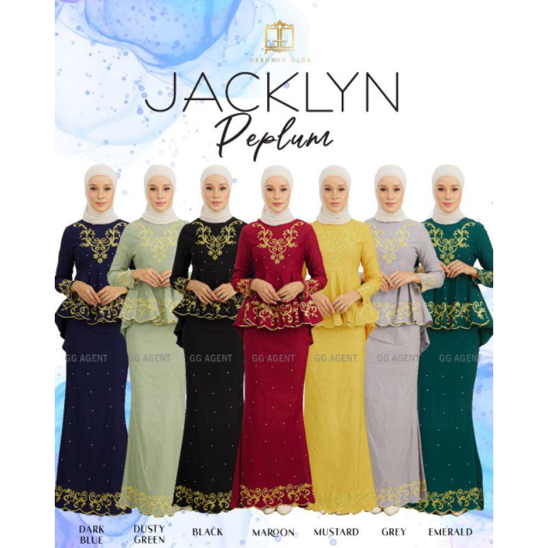 BAJU RAYA WANITA JACKLYN PEPLUM | Shopee Malaysia