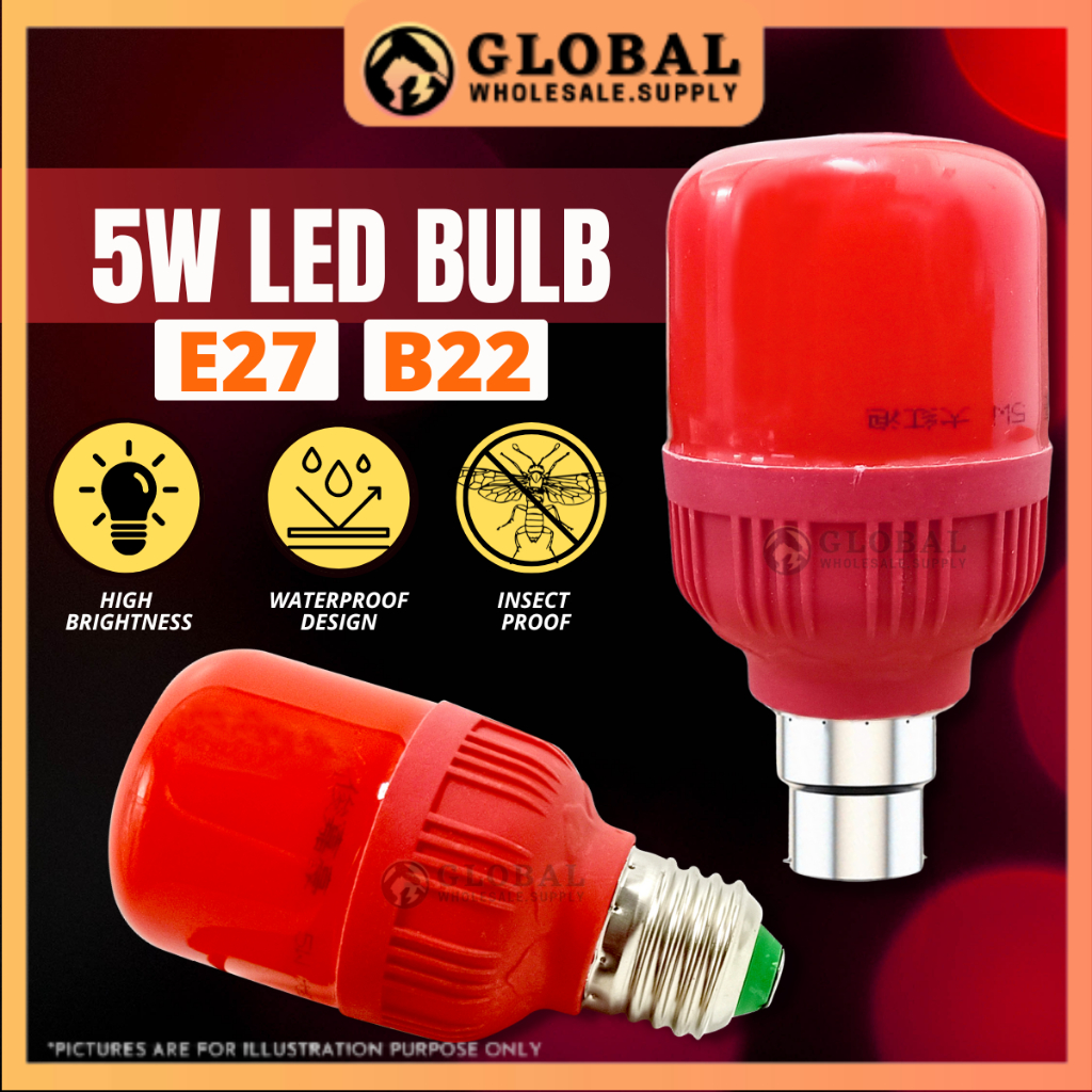[READY STOCK] 5W E27/B22 LED Bulb Red LED Light Bulb CNY Decoration ...