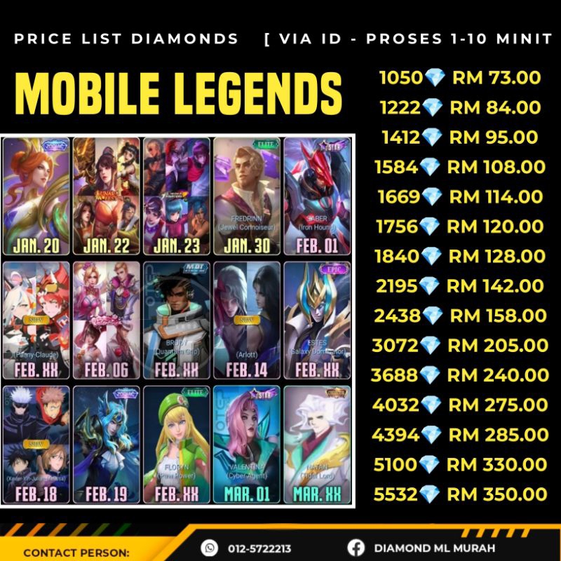 MLBB Mobile Legend Account Recharge 2 | Shopee Malaysia