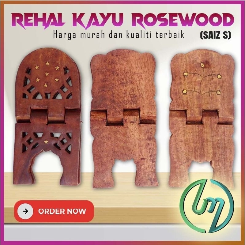 Rehal Kayu Lipat Ukiran Rosewood (Saiz S) | Shopee Malaysia