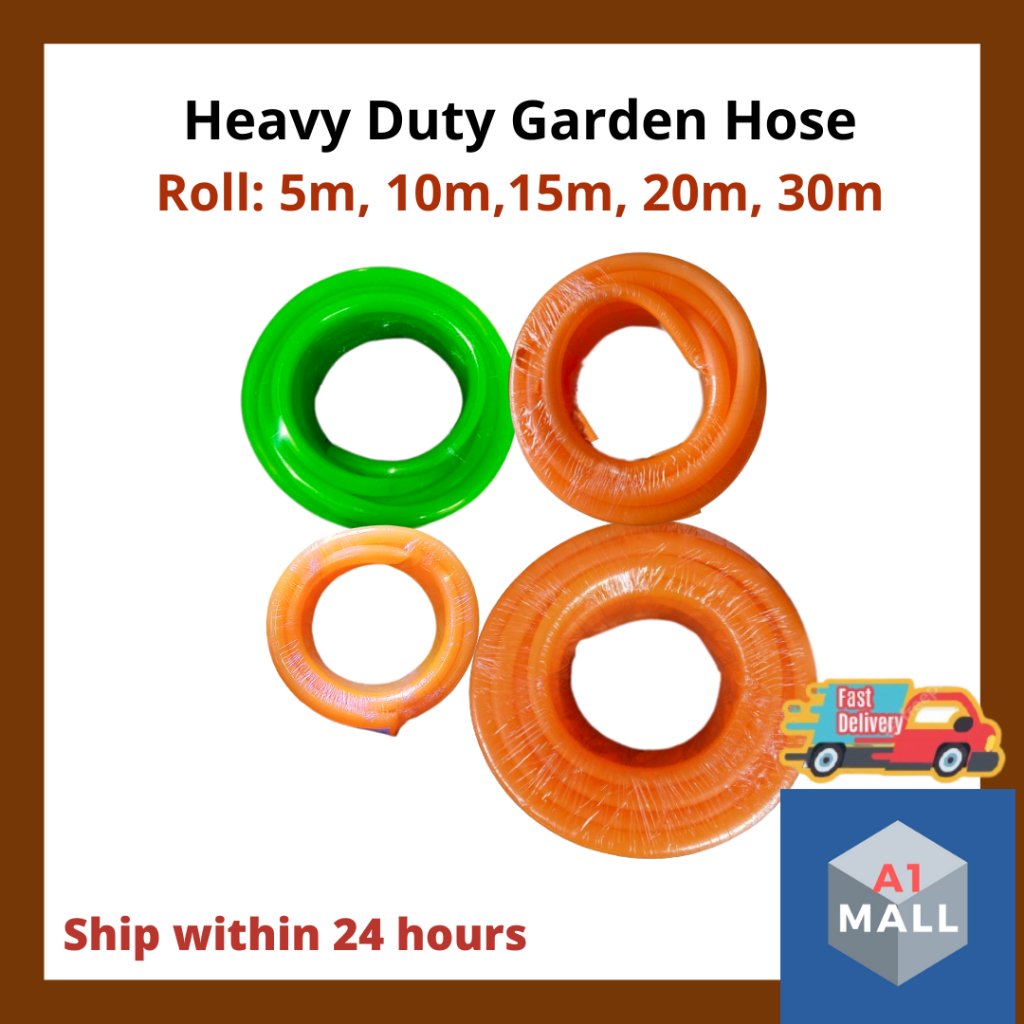 [Ready Stock] Heavy Duty Garden Hose/Water Hose Orange/Green 16mm [ 5m ...