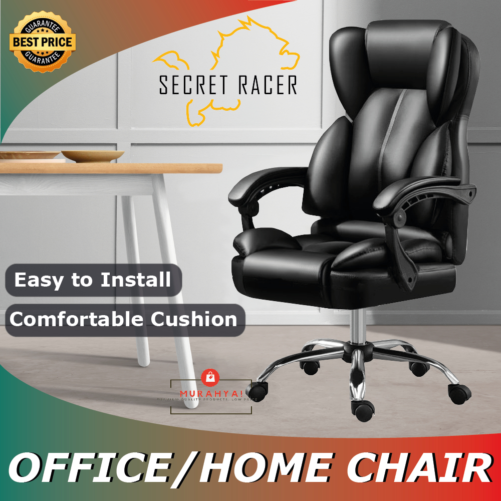 Office chair Secret Racer kerusi office pejabat boss chair PU leather ...