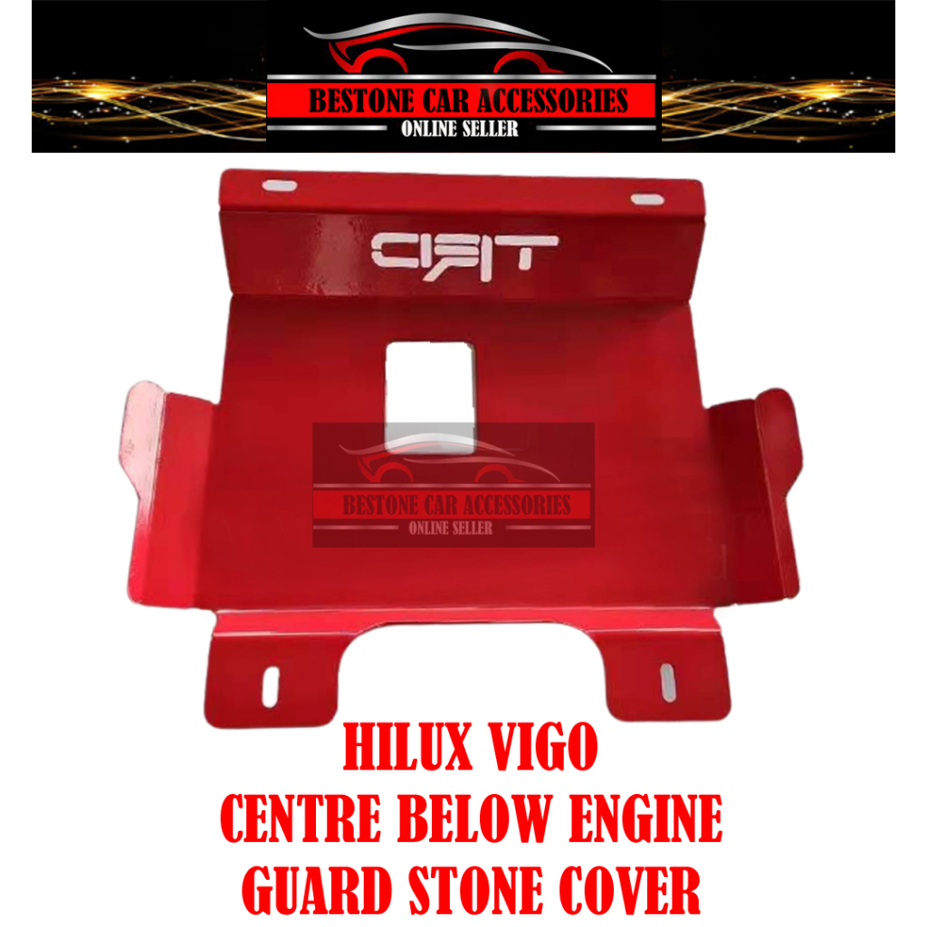 HILUX VIGO VIGO CHAMP BELOW CENTER Car Red Engine Guard Stone Skid Bash ...