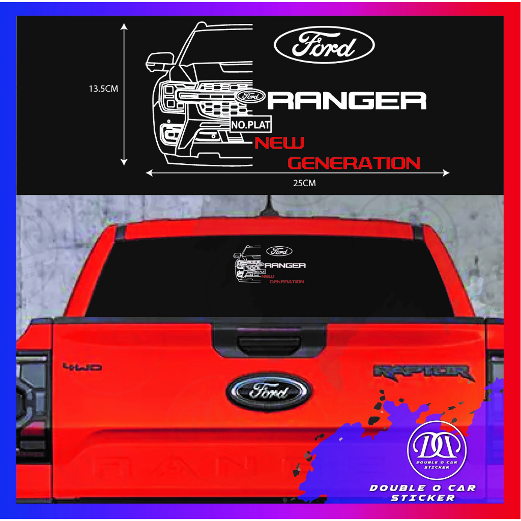 [Ready Stock]Ford Ranger 2022 new generation shape&words sticker ...