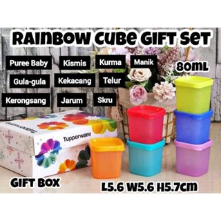 Tupperware Rainbow Cube (6pcs) 80ml | Shopee Malaysia