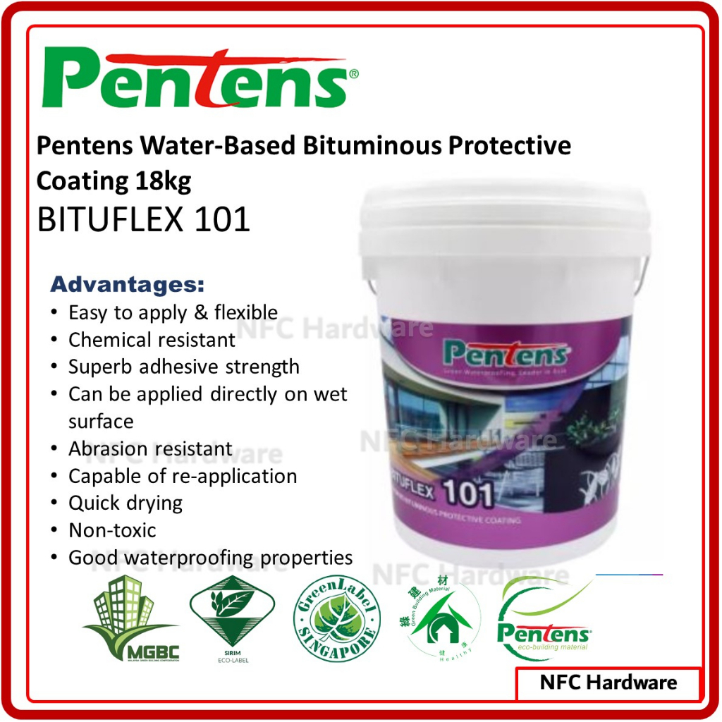 PENTENS BITUFLEX 101 Water-Based Bituminous Protective Coating 18kg ...