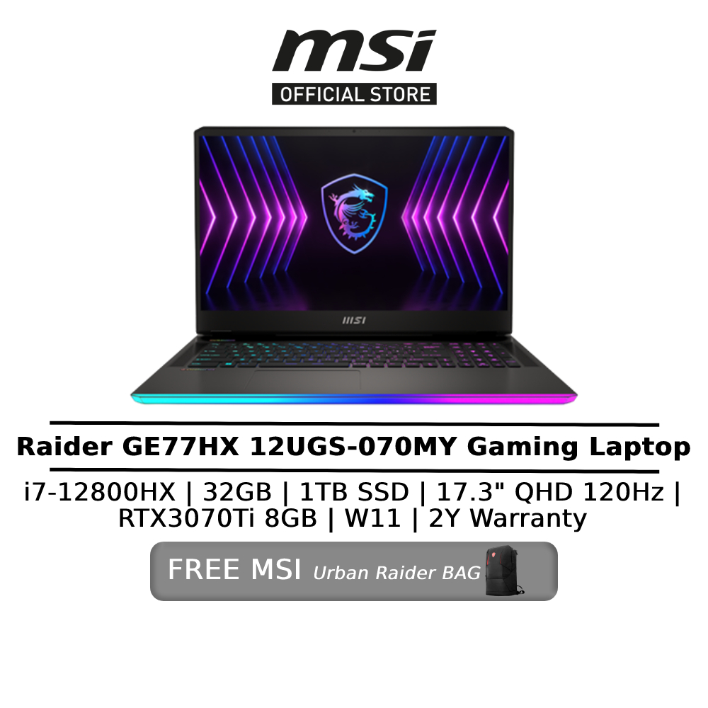 MSI Raider GE77HX Price in Malaysia & Specs - RM12499 | TechNave