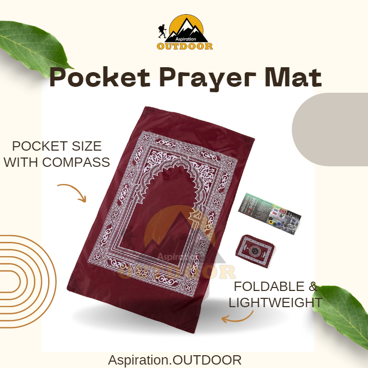 New Item!! Pocket Prayer Mat with Compass Lightweight Tikar Sembahyang ...