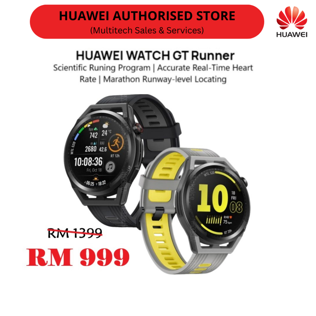 Huawei Watch GT Runner Smartwatch Scientific Running Program Heart Rate ...