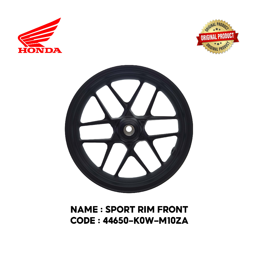 HONDA ADV 150 Sport Rim Wheel Sub Assy Front Black 44650-K0W-M10ZA ...