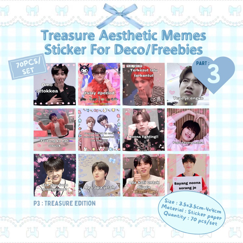(P3) TREASURE Happy Mail Sticker Aesthetic Memes Cute Stickers Set Deco ...
