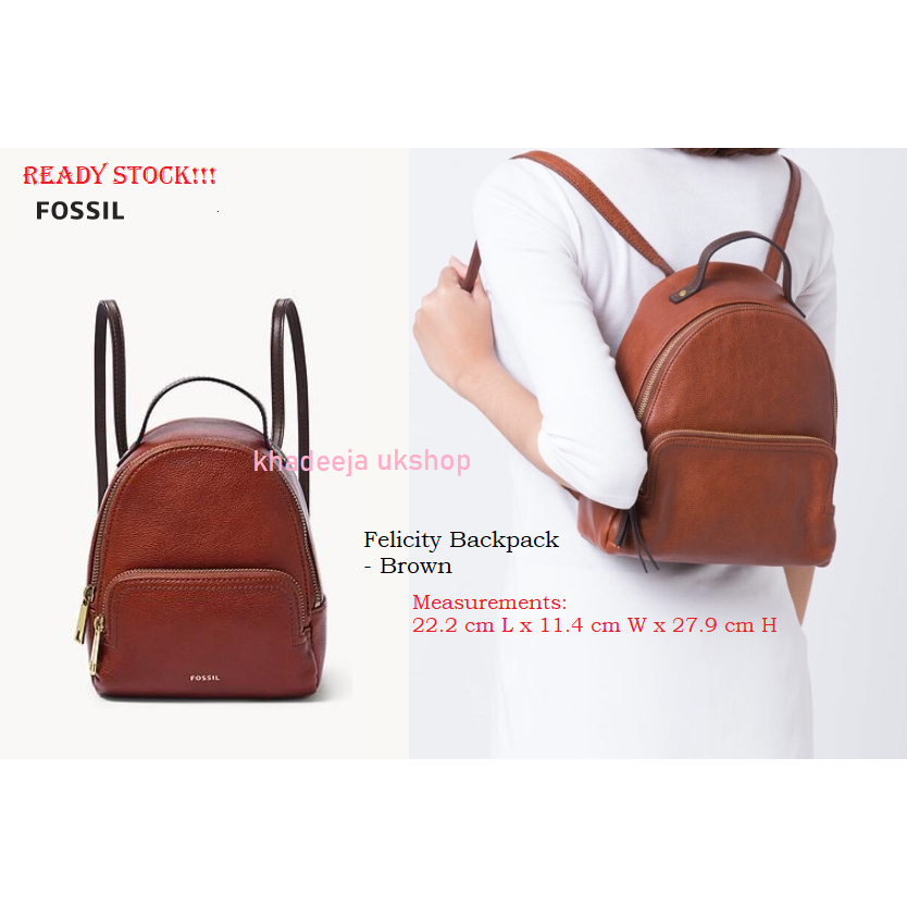 FOSSIL Felicity Backpack - Brandy | Shopee Malaysia