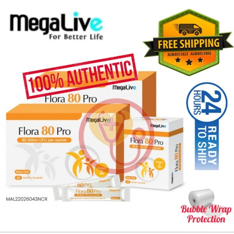 MEGALIVE FLORA 80 PRO (2X30'S+10'S) | Shopee Malaysia