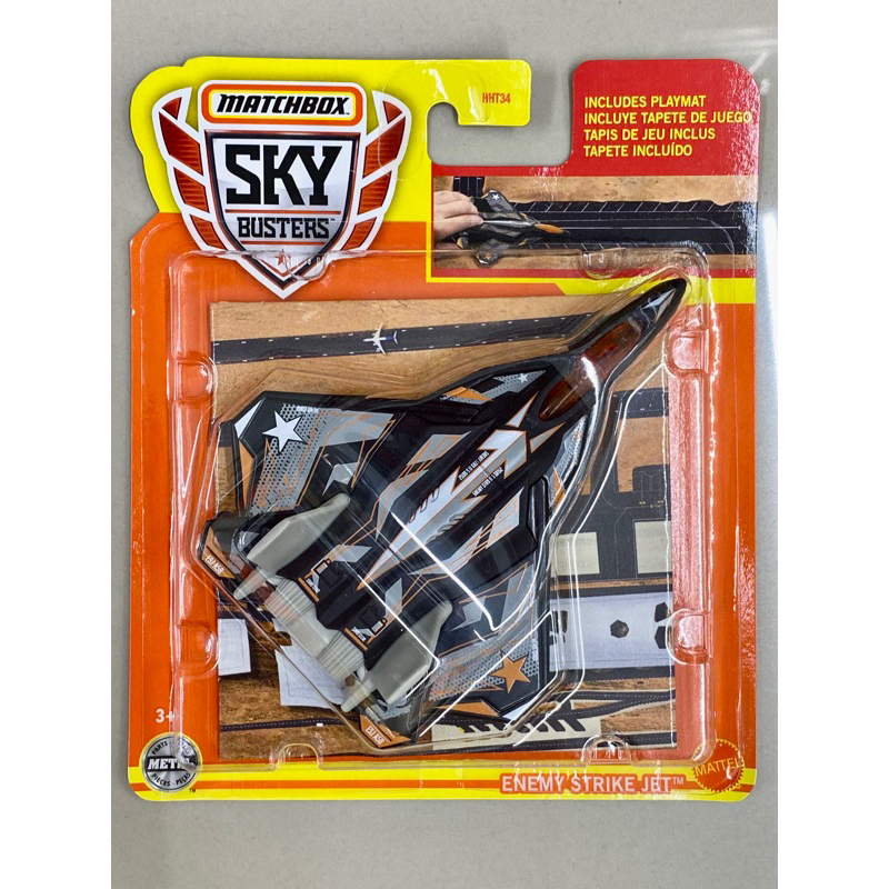 Matchbox ENEMY STRIKE JET Grey Sky Busters Fighter Aircraft Diecast ...