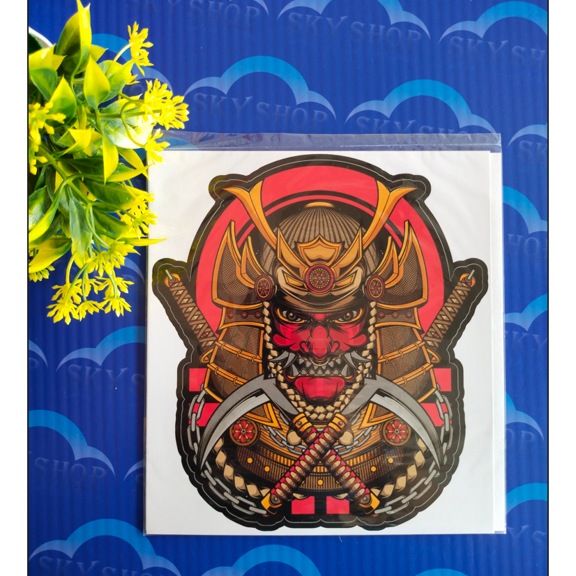 Sticker Japanese Samurai Warrior*5055 (W185mm x H205mm)1pcs | Shopee ...