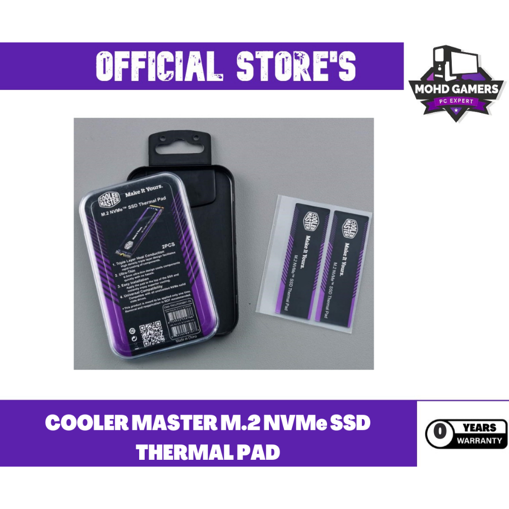 COOLER MASTER M.2 NVMe SSD THERMAL PAD | Shopee Malaysia